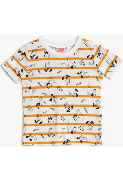 Koton Erkek Bebek Baskılı T-Shirt Pamuklu