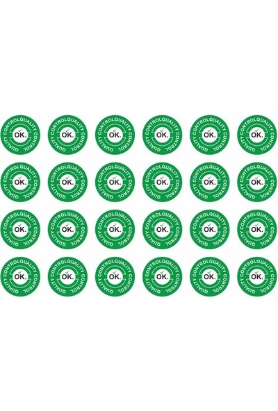 Etiket Sanatı Kendinden Yapışkanlı Etiket Kontrol Edildi Etiketi Sticker Çap 5 cm 1000'LI Etiket Sanatı Kendinden Yapışkanlı Etiket Kontrol Edildi Etiketi Sticker Çap 5 cm 1000'LI