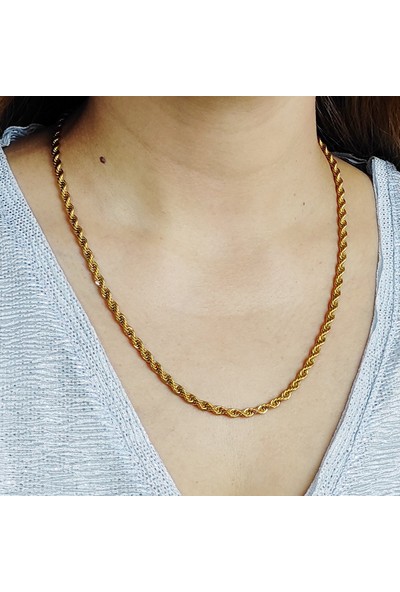 Küppeli Çelik Kıvrımlı Zincir Kolye