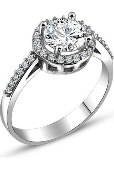 Vip Plus Pırlanta Modeli Yuvarlak Baget Yüzük