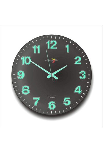 M3 Decorium Siyah Zeminli Bombe Camlı Gece Parlayan Fosforlu 35CM Duvar Sa... M3 Decorium Siyah Zeminli Bombe Camlı Gece Parlayan Fosforlu 35CM Duvar Sa...