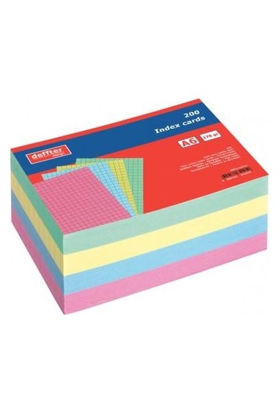 Deffter Index Kartı A6 / 4 Renk Kareli Deffter Index Kartı A6 / 4 Renk Kareli