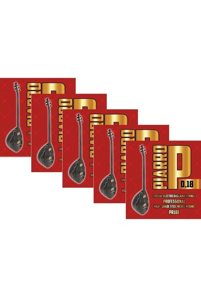 Piarro PR18E Elektro Bağlama Teli Takımı 5 Takım( Topuzlu ) Piarro PR18E Elektro Bağlama Teli Takımı 5 Takım( Topuzlu )
