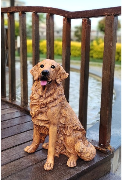 Ella's Design Studio Golden Köpek Heykeli