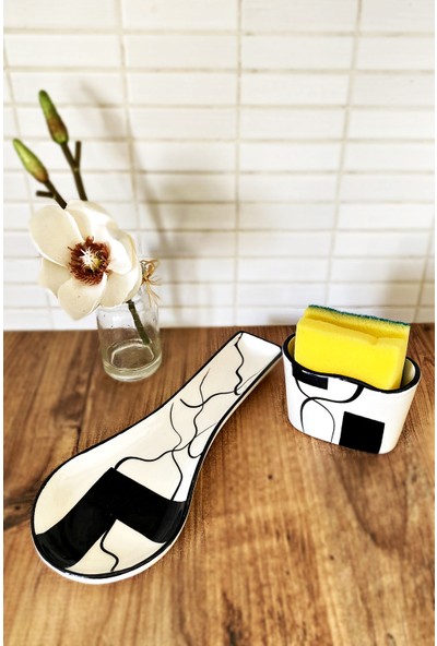 Kitchen feel Kirli Kaşıklık & Süngerlik Mutfak Seti Şimşek Desen (Süngerli) Kitchen feel Kirli Kaşıklık & Süngerlik Mutfak Seti Şimşek Desen (Süngerli)