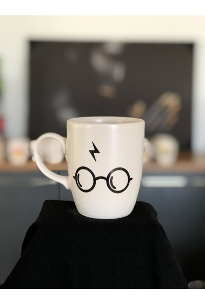 Retina Shop Harry Potter Gözlük Mat Krem Kupa Bardak Retina Shop Harry Potter Gözlük Mat Krem Kupa Bardak