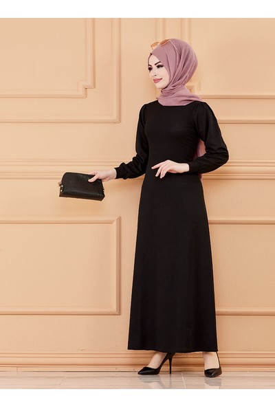 Garnili Elbise - Siyah - Tofisa