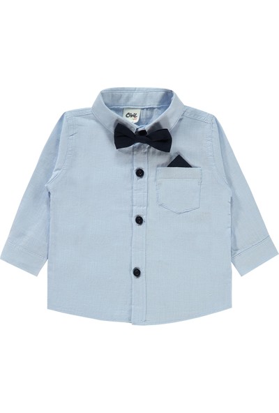 Civil Baby Erkek Bebek Papyonlu Gömlek 6-18 Ay Mavi Civil Baby Erkek Bebek Papyonlu Gömlek 6-18 Ay Mavi