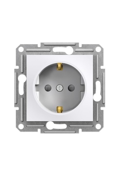 Schneider EPH2970221, Asfora Beyaz Çocuk Korumalı Topraklı Priz Ç