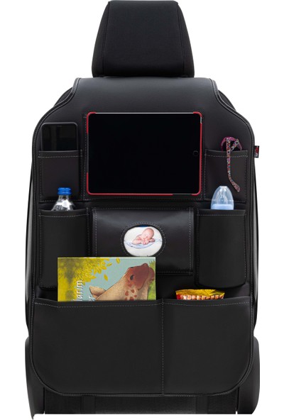 Otom Premium Deri Koltuk Arkası Organizer Eşya Düzenleyici Siyah Otom Premium Deri Koltuk Arkası Organizer Eşya Düzenleyici Siyah