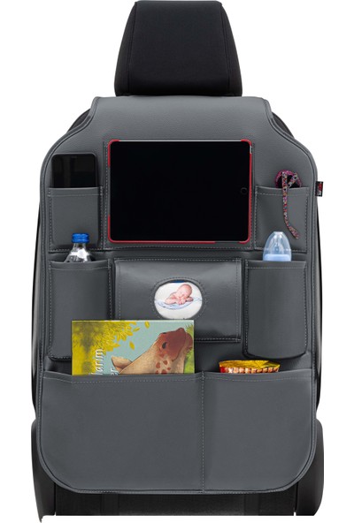 Otom Premium Deri Koltuk Arkası Organizer Eşya Düzenleyici Füme Otom Premium Deri Koltuk Arkası Organizer Eşya Düzenleyici Füme