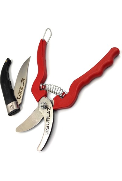 SürLaz Bahçe Budama Makası Dal Budama Bıçağı 2'li Set