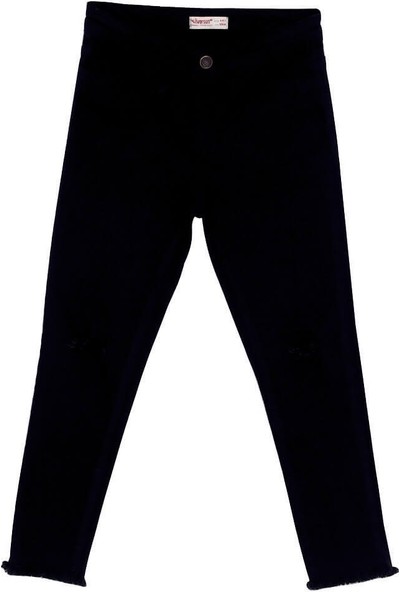 Silversun Kız Çocuk Siyah Renkli Dokuma Pantolon - Pc 312823-TR