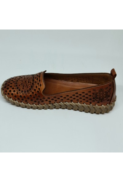 İnze Taylor Taba Hakiki Deri Babet Ayakkabı