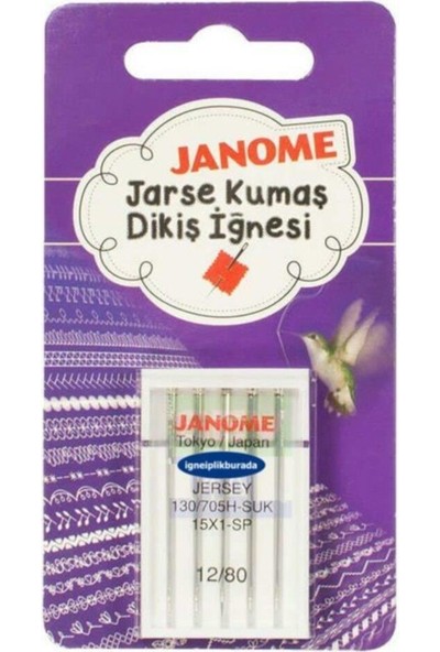 Janome 15X1 Sp 18 No Yuvarlak Uçlu Jarse Iğne Janome 15X1 Sp 18 No Yuvarlak Uçlu Jarse Iğne