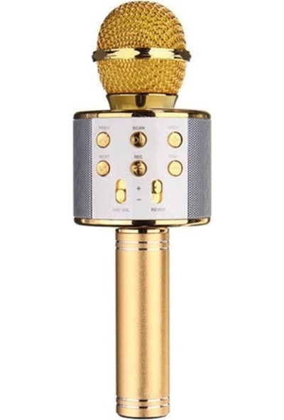 Wster WS-858 Gold Bluetoot Karaoke Mikrofon
