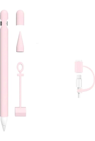 Microcase Apple Pencil 1 4in1 Kalem Koruma Kılıf Seti - Pembe Microcase Apple Pencil 1 4in1 Kalem Koruma Kılıf Seti - Pembe