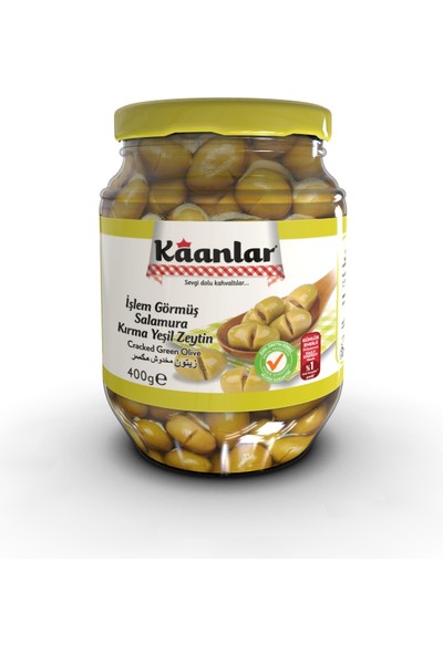 Kaanlar Kırma Yeşil Zeytin 400 gr Kaanlar Kırma Yeşil Zeytin 400 gr