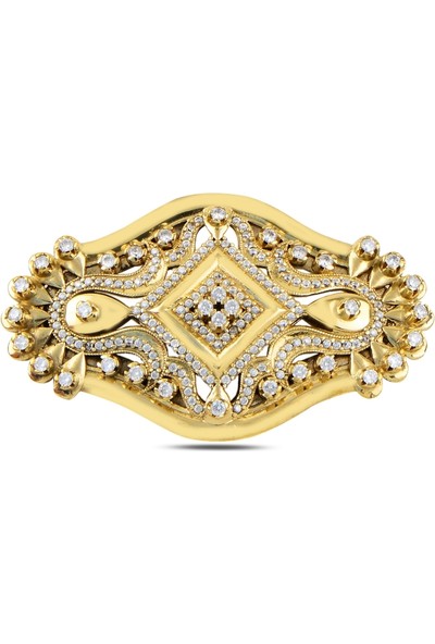 Gümüşhane Silver Zirkon Taşlı Otantik Broş