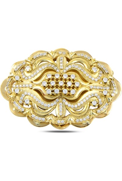 Gümüşhane Silver Zirkon Taşlı Otantik Broş