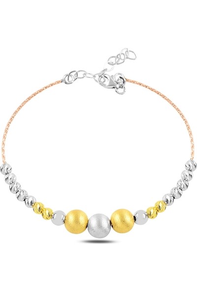 Gümüşhane Silver 3 Renk Dorica Toplu Bilezik