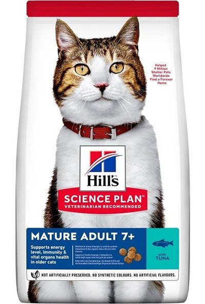 Hills Feline Mature +7 Yaşlı Tuna Balıklı Kedi Kuru Maması 1.5 kg