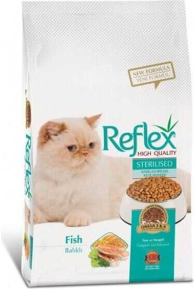 Reflex Sterilised Kısırlaştırılmış Kedi Somonlu Kedi Maması 15KG