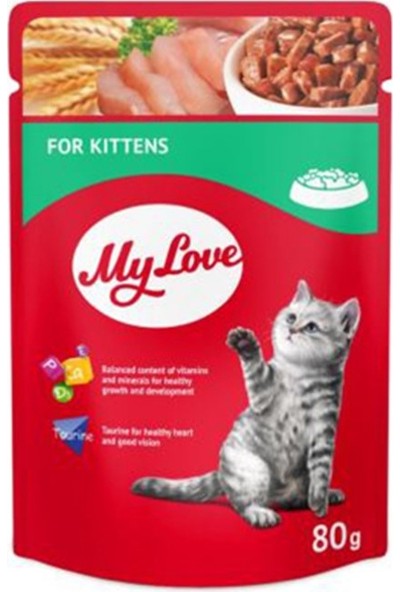 My Love Yavru Kediler Için Pouch Kedi Maması 80 gr