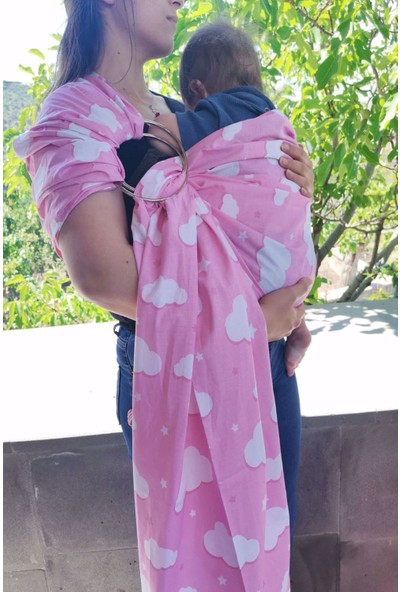 E-Sanat Evi Bulutlu Organik Kumaş Baby Sling Kanguru E-Sanat Evi Bulutlu Organik Kumaş Baby Sling Kanguru