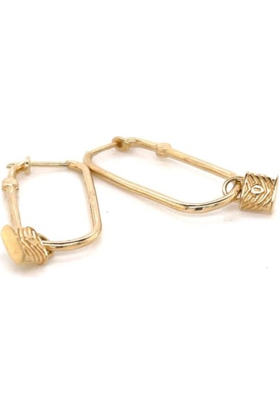 Berk Mücevherat Çanta Objeli 14 Ayar Altın Küpe