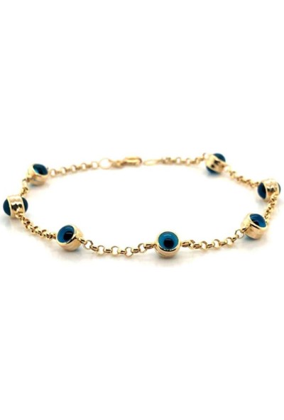 Berk Mücevherat Gözlü 7ADET 14 Ayar Bileklik