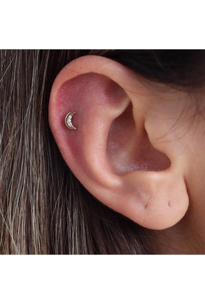 Değerli Kuyumculuk Hilal Tragus Küpe Değerli Kuyumculuk Hilal Tragus Küpe