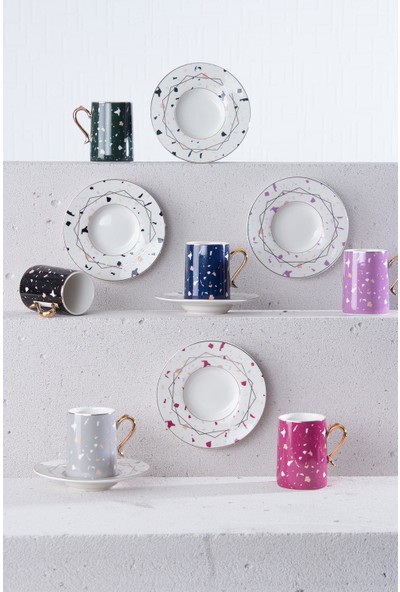 Acar Martina 6'lı Porselen Kahve Fincan Takımı