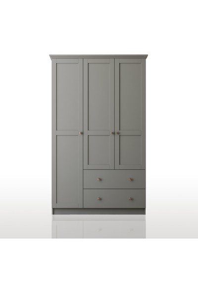Zenio Side 3 Kapak 2 Çekmece Gardırop - Antrasit Zenio Side 3 Kapak 2 Çekmece Gardırop - Antrasit