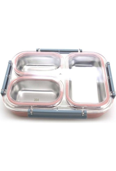 Penguen Üç Bölümlü Yemek Sefer Tası PNG-1305 Pembe Penguen Üç Bölümlü Yemek Sefer Tası PNG-1305 Pembe