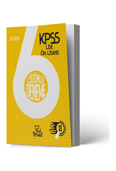 Trend Akademi Yayınları 2020 Lise Önlisans 6 Lı Çözümlü Deneme Trend Akademi Yayınları 2020 Lise Önlisans 6 Lı Çözümlü Deneme