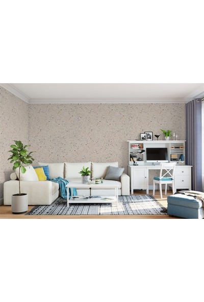 Canlı Sıva | Ipek Sıva | Dekoratif Sıva |highlight 14 | Altın Krem Zemin Kahve Siyah Desen