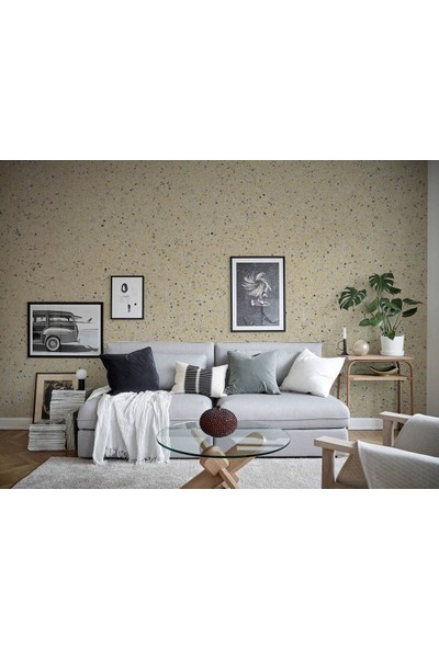 Canlı Sıva | Ipek Sıva | Dekoratif Sıva |highlight 02 | Sarı Zemin Kahve Siyah Desen