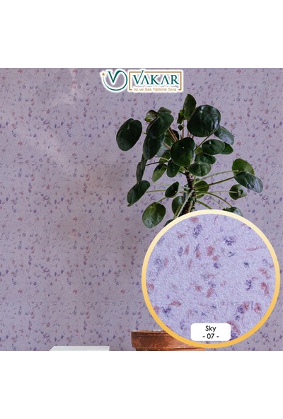 Isı ve Ses Yalıtımlı Canlı | Ipek | Dekoratif Sıva Sky-07 | Mor - Gül Kurusu