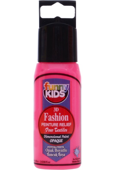 Funny Kids 3D Boncuk Boya Opak 60 cc Neon Pembe Funny Kids 3D Boncuk Boya Opak 60 cc Neon Pembe