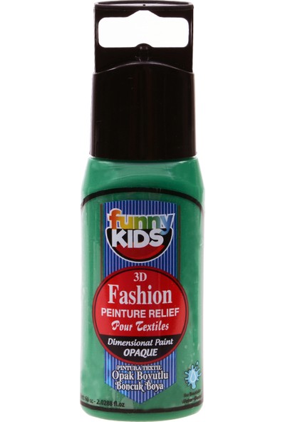 Funny Kids 3D Boncuk Boya Opak 60 cc Yeşil Funny Kids 3D Boncuk Boya Opak 60 cc Yeşil