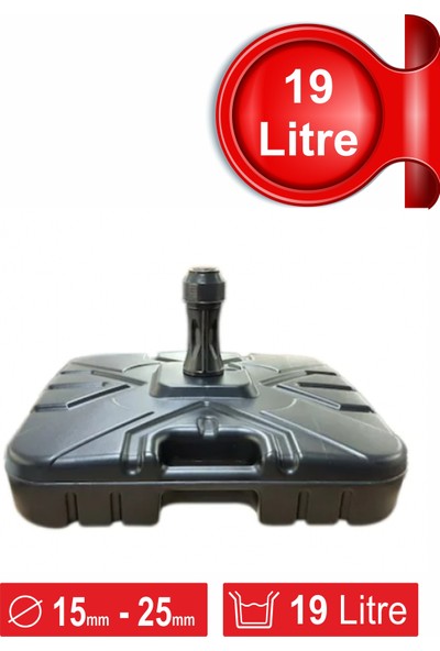 Dakik Reklam 19 Lt Şemsiye Bidonu Siyah Şemsiye Dubası