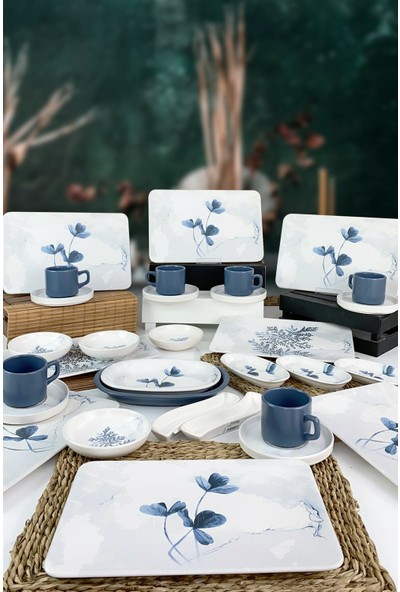 Keramika Blue Magic 31 Parça 6 Kişilik Siera Kahvaltı Takımı - 19863 Keramika Blue Magic 31 Parça 6 Kişilik Siera Kahvaltı Takımı - 19863