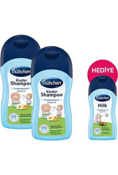 Bübchen Şampuan 400 ml x 2 Adet + Nemlendirici Süt