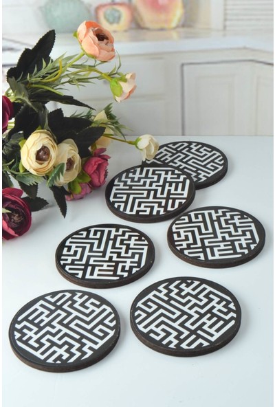 Manor 6'lı Ahşap Bardak Altlığı Manor 6'lı Ahşap Bardak Altlığı