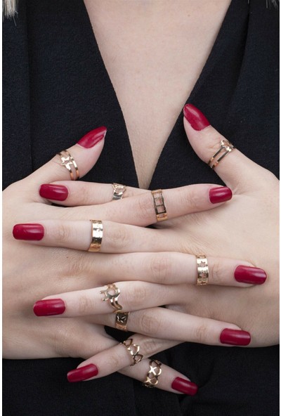 Sortie Accessories Sortie Accessoriess Kadın Altın Rengi Eklem Yüzük 042 Sortie Accessories Sortie Accessoriess Kadın Altın Rengi Eklem Yüzük 042