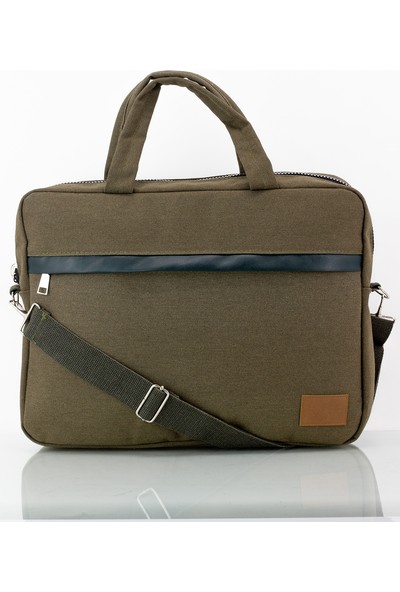 Kaff Kanvas Haki Laptop ve Evrak Çantası