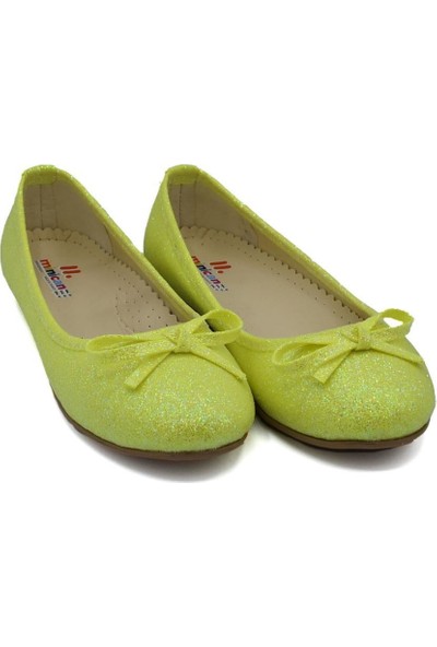 Kız Çocuk Parlak Simli Babet