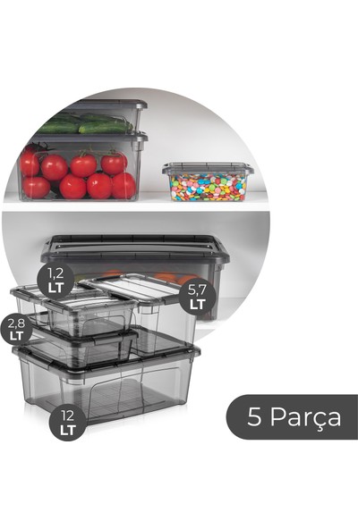 Pd-home Foly Royal Box Saklama Kutusu Seti 5 Parça 1,2 Lt(2x), 2,8lt(1x), 5,7 Lt(1x), 12 Lt(1x) Pd-home Foly Royal Box Saklama Kutusu Seti 5 Parça 1,2 Lt(2x), 2,8lt(1x), 5,7 Lt(1x), 12 Lt(1x)