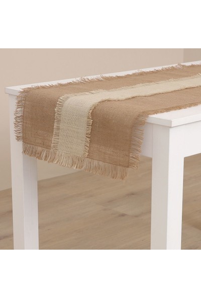 Mi'colores 50 x 135 cm Vintage Jüt Runner Masa Örtüsü Mi'colores 50 x 135 cm Vintage Jüt Runner Masa Örtüsü